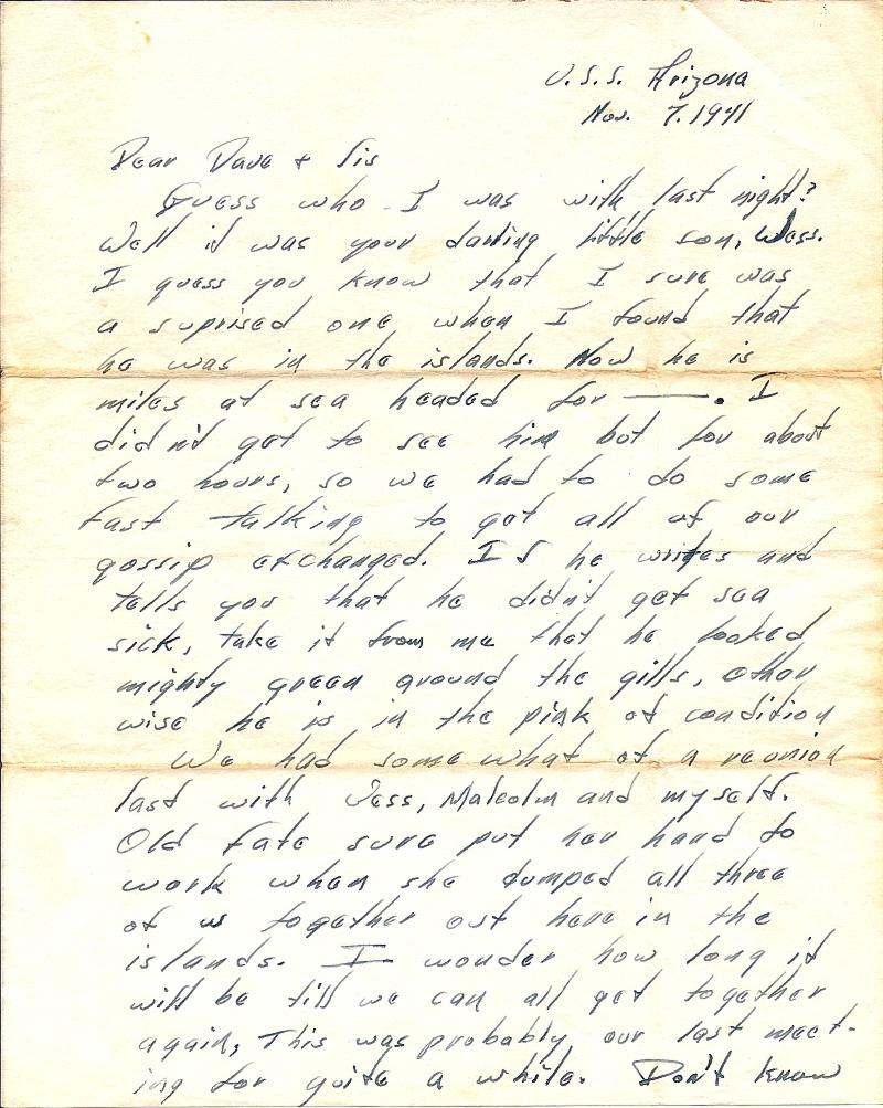 Edward J. Braham, Pearl Harbor Survivor Group - GROUPINGS PAGE - U.S ...