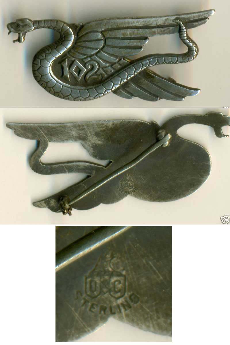102nd Aero Squadron Sterling Pin on eBay - WING BADGES - U.S. Militaria ...