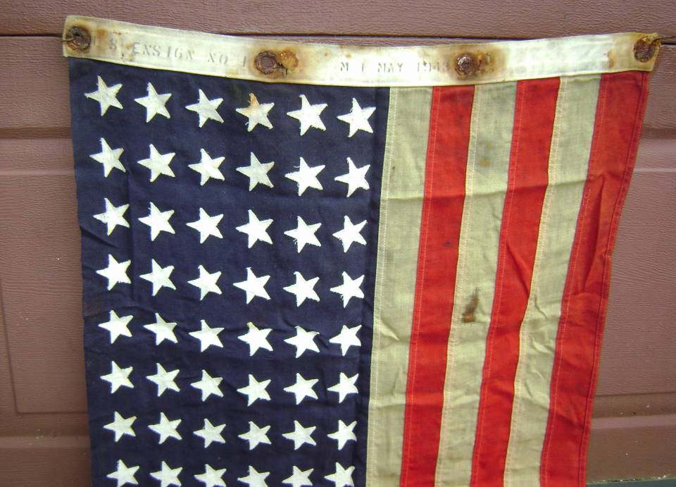 5'x10' WWII US Naval Flag - NAVAL SEA SERVICE GEAR - SHIPBOARD ...