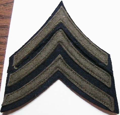 Early felt on felt MODIFIED Sgt Chevron - ARMY (INCLUDING USAAC/AAF ...