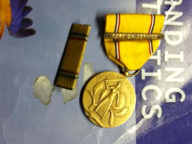 American Defense Medal w/ Foreign Service Bar - MEDALS & DECORATIONS ...