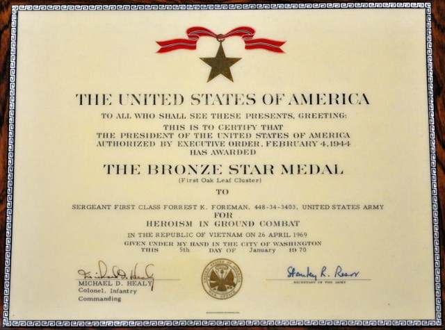 CSM Forrest K. Foreman 1st SFOD-Delta (Delta Force)-Uniforms, Medals ...