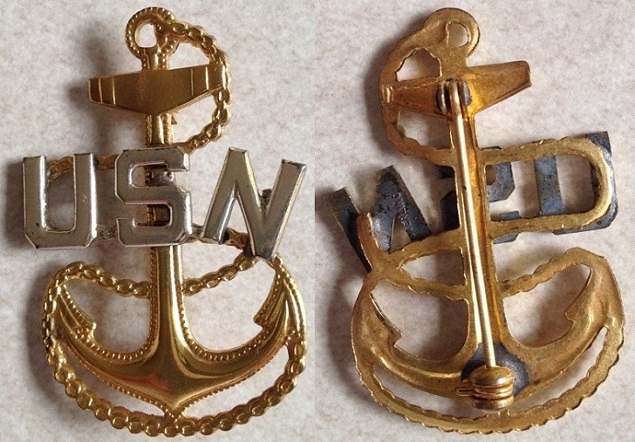 Chief Petty Officer Combination Cover Anchor Collectors - NAVY, MARINE ...
