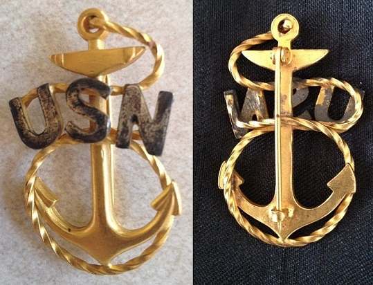 Chief Petty Officer Combination Cover Anchor Collectors - NAVY, MARINE ...