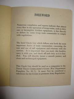 Troop Train Pamphlet 20-7 - EPHEMERA, PHOTOGRAPHS & MILITARY ARTWORK ...