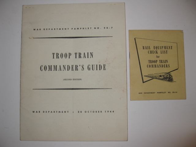 Troop Train Pamphlet 20-7 - EPHEMERA, PHOTOGRAPHS & MILITARY ARTWORK ...