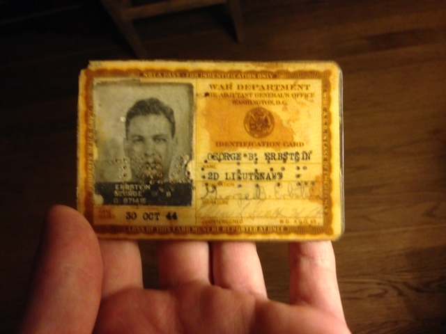 WW2 ID Card - EPHEMERA, PHOTOGRAPHS & MILITARY ARTWORK - U.S. Militaria ...