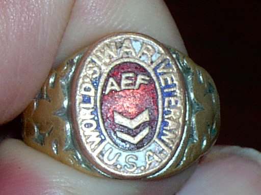 AEF RING WITH CORPORAL STRIPES - UNOFFICIAL MILITARY AWARDS (PLAQUES ...