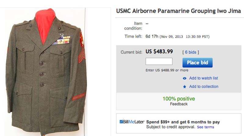 Paramarine uniform on Ebay 2nd division - UNIFORMS - U.S. Militaria Forum