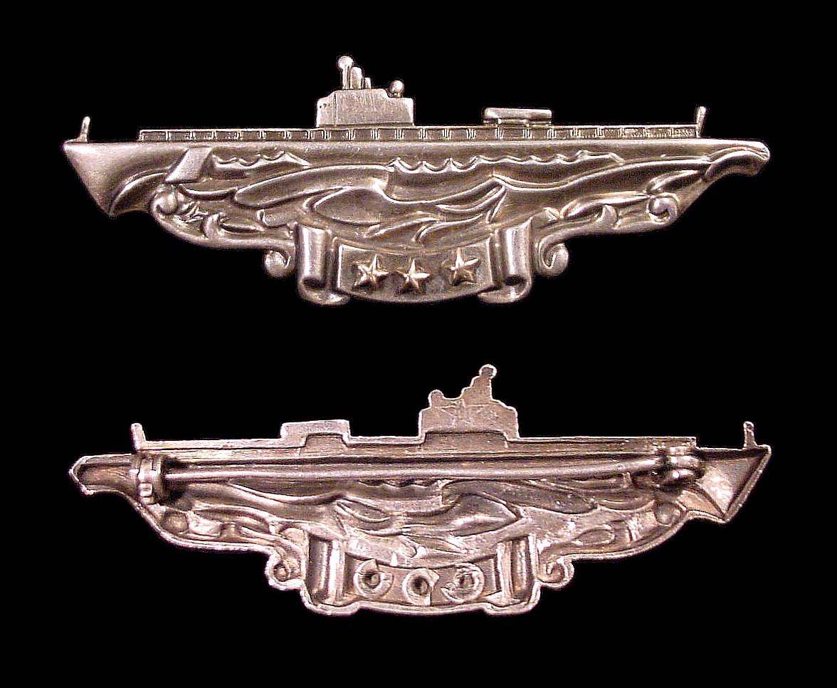 WWII deep wave submarine combat patrol insignia - SUBMARINE ...