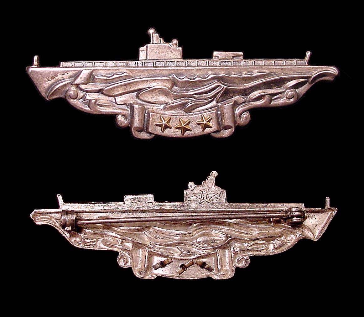 WWII deep wave submarine combat patrol insignia - SUBMARINE ...
