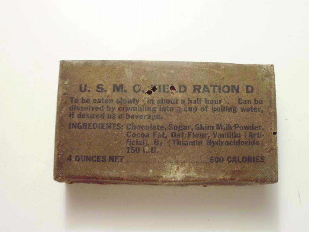 D Rations - FIELD & PERSONAL GEAR SECTION - U.S. Militaria Forum