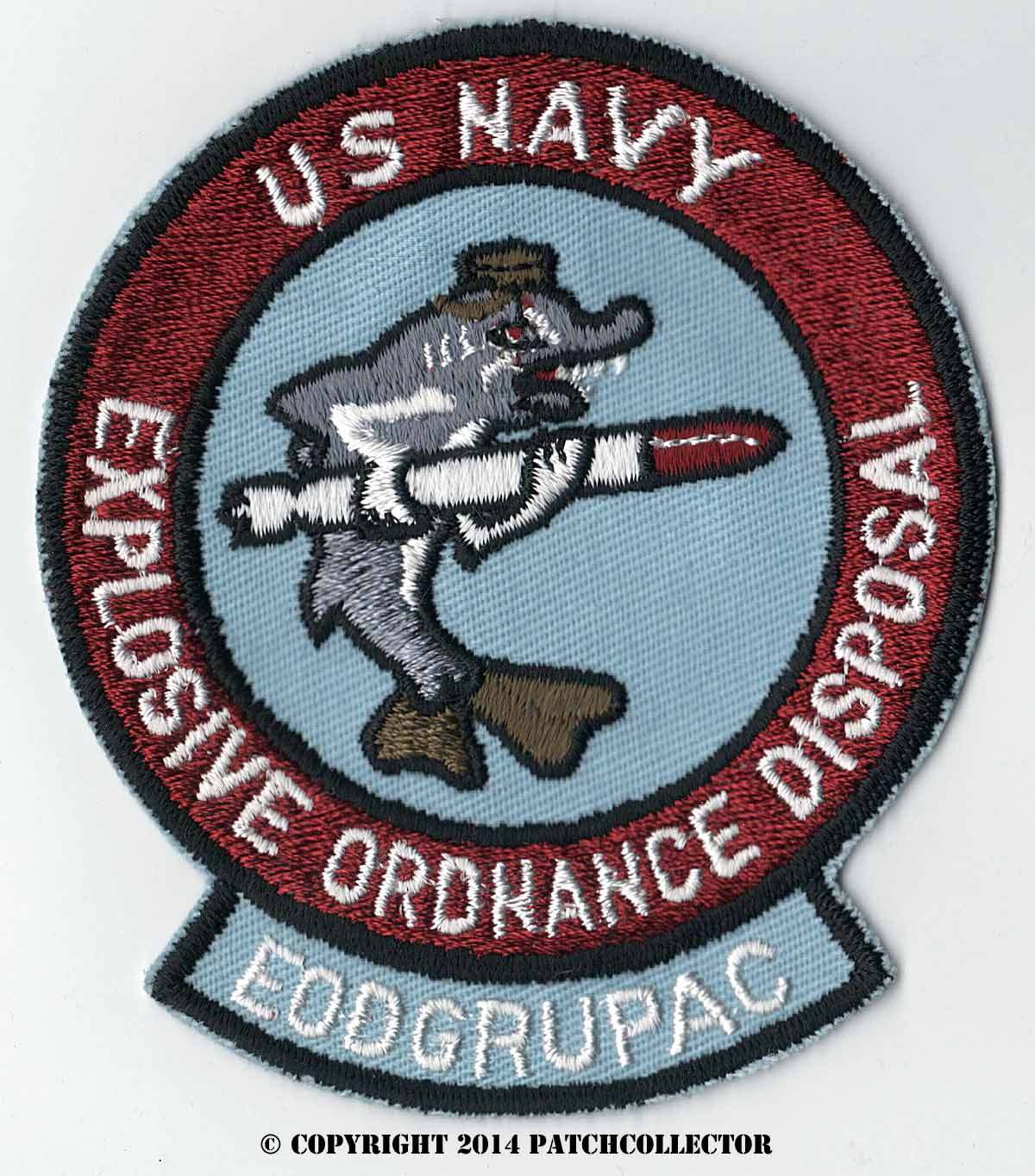 A Vietnam war era US Navy EODGRUPAC patch - NAVY, COAST GUARD AND OTHER ...