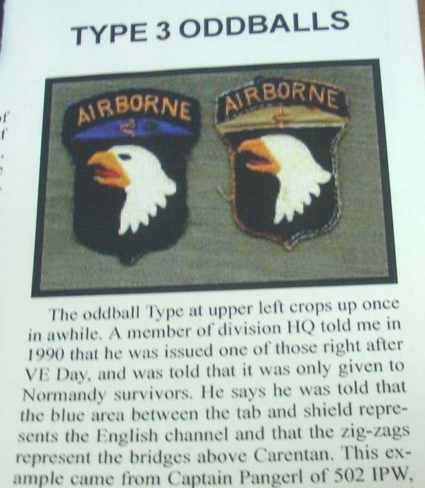 RARE 101st Patch Variant? Funny line in between the rocker and patch ...