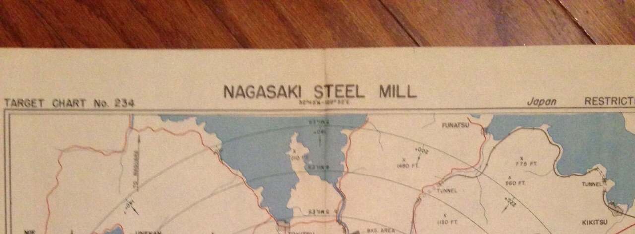 Nagasaki Steel Mill target map from 1944 - EPHEMERA, PHOTOGRAPHS ...