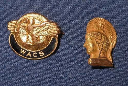 WAC ruptured duck - LAPEL BUTTONS (DISCHARGE & RETIREMENT FOR CIVILIAN ...