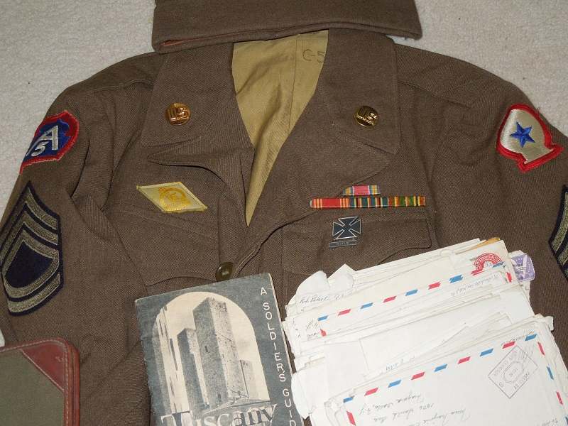 WWII 248th Field Arty Bn Uniform, Scroll, Paper, Insignia Grouping ...