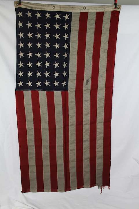 LCI(L)-14 48 Star Battle Flag, Union Jack, and Commissioning Pennant ...