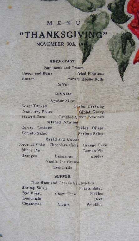 Military Thanksgiving Day Menus - Post your own here! - Page 2 ...