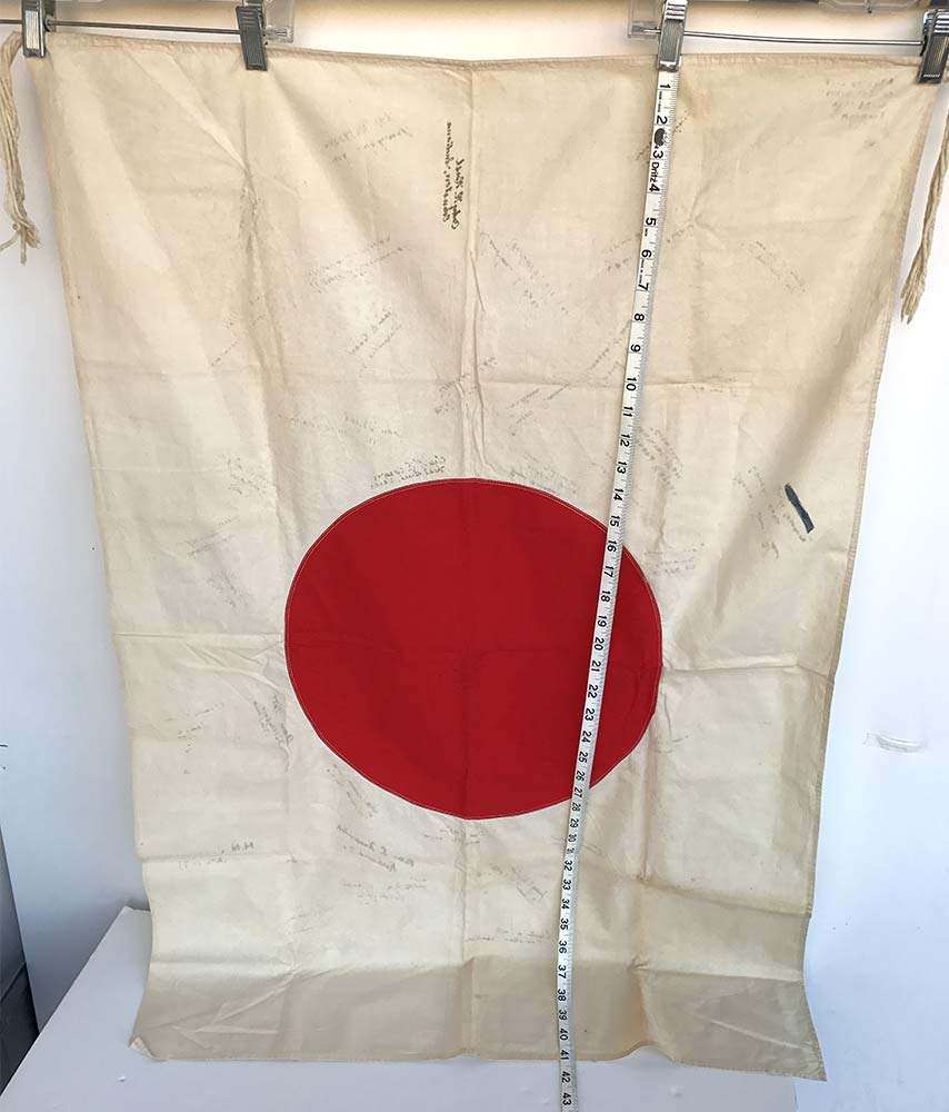WWII Japan flag signed by USS Strive crew - SPOILS OF WAR - U.S ...