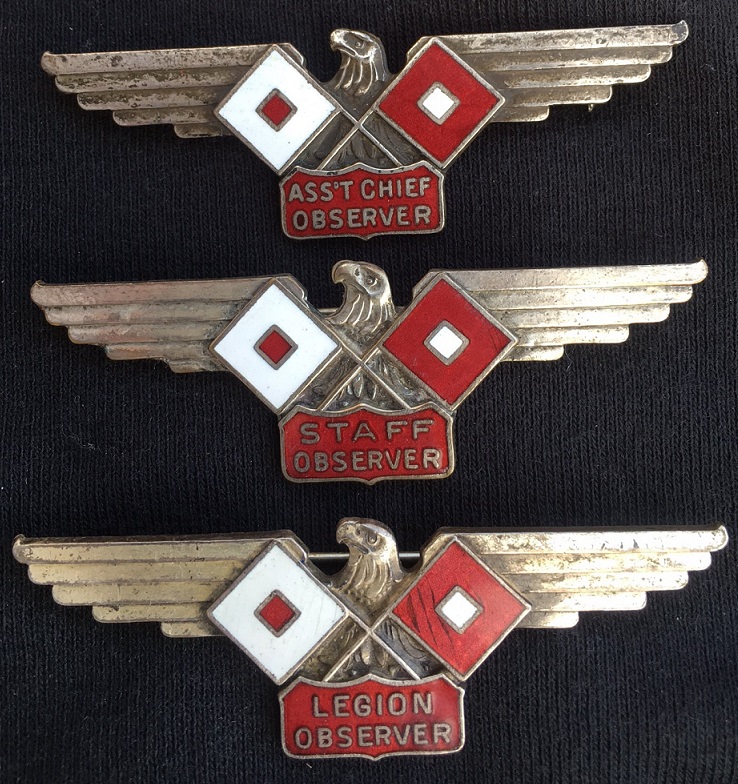 Aircraft Warning Service? - Signal Corps observer wings - WING BADGES ...