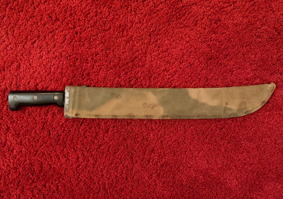 WWII USMC Camo Painted Machete - FIELD & PERSONAL GEAR SECTION - U.S ...