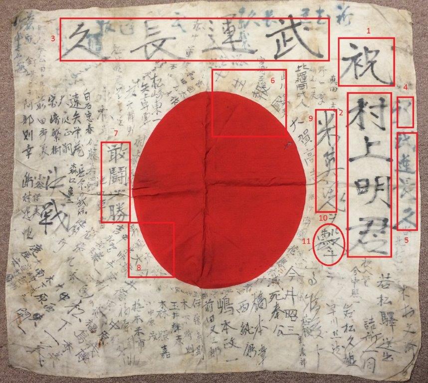 Japanese Signed Flag Translated (tks Eric!) - SPOILS OF WAR - U.S ...