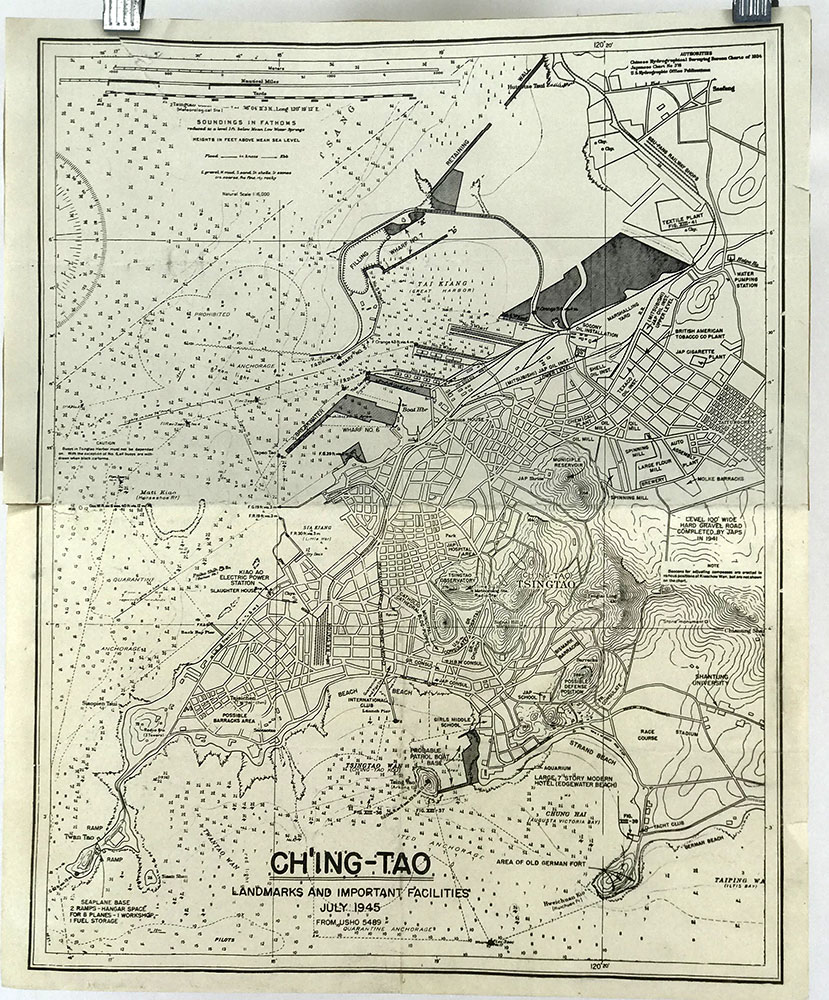 China Marine's Target Map of Tsingtao - EPHEMERA, PHOTOGRAPHS ...