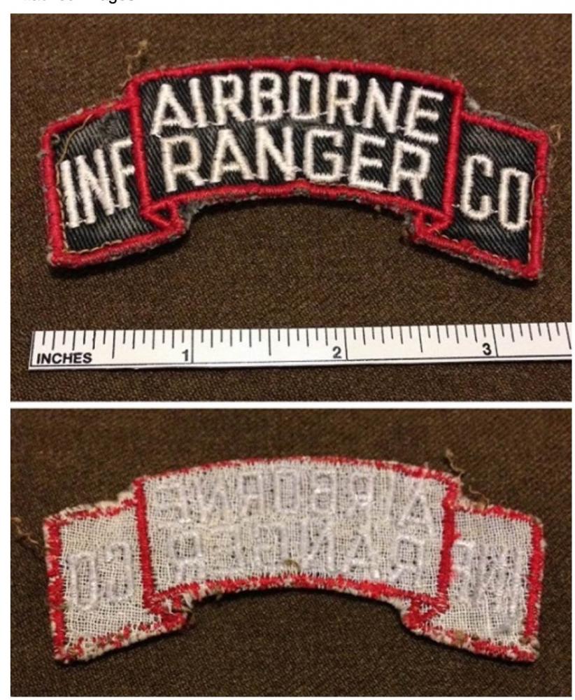 Airborne Ranger Scroll - ARMY AND USAAF - U.S. Militaria Forum