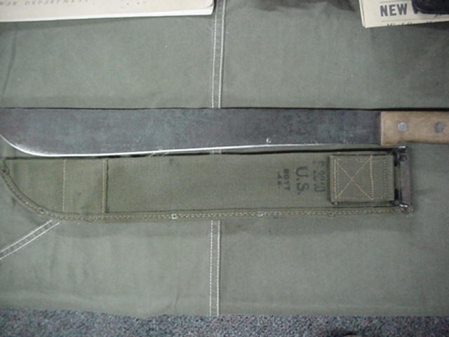 WWII USMC Camo Painted Machete - FIELD & PERSONAL GEAR SECTION - U.S ...