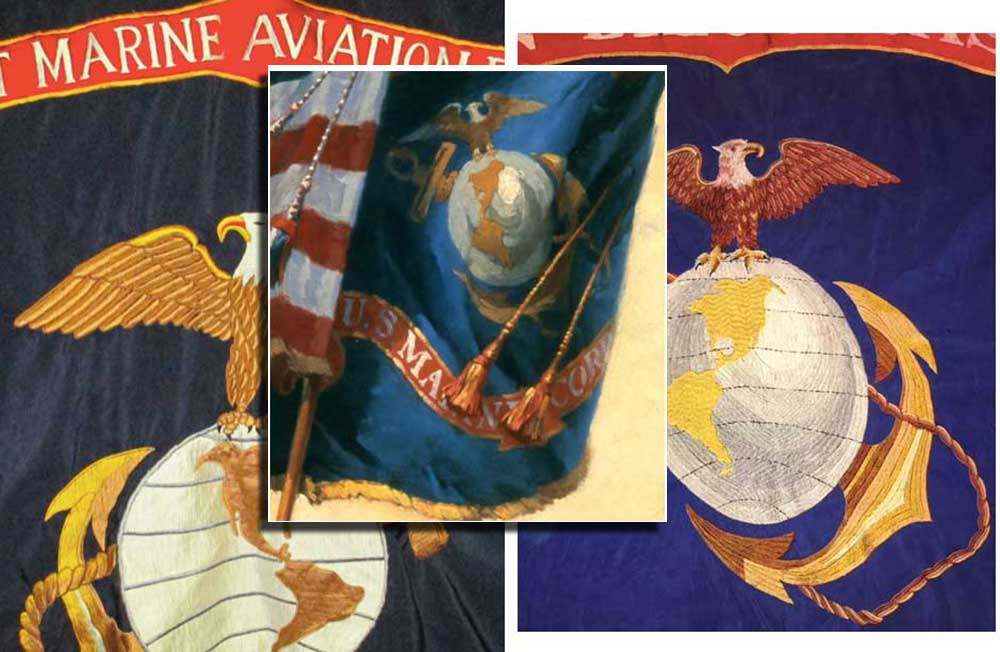 Old blue style USMC flags - MISC MILITARIA - U.S. Militaria Forum