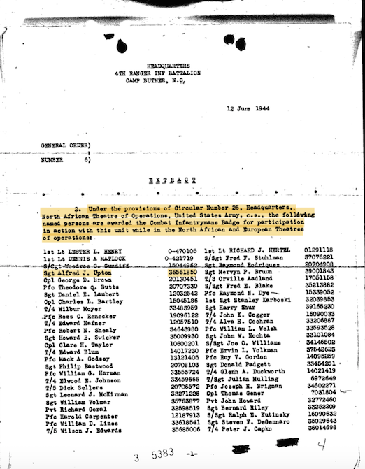 Named WW2 4th Ranger BN Uniform Grouping - GROUPINGS PAGE - U.S ...