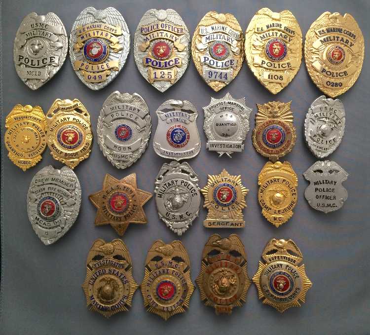 USMC MP badges - BADGES, AWARDS, DUI, AND COLLAR BRASS - U.S. Militaria ...