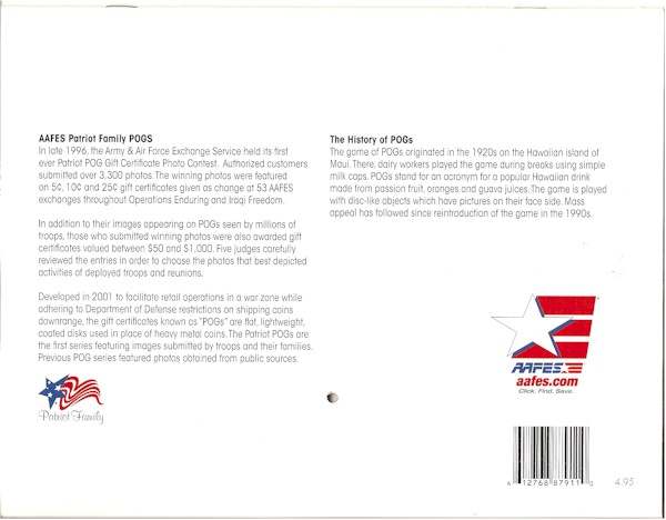 AAFES Pogs - EPHEMERA, PHOTOGRAPHS & MILITARY ARTWORK - U.S. Militaria ...