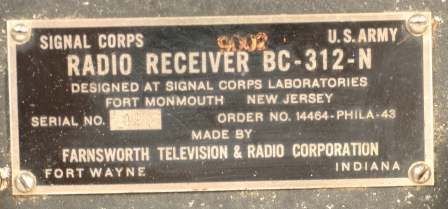 Radio Receiver BC-312-N - RADIO & COMMUNICATIONS GEAR - U.S. Militaria ...
