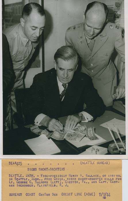 short snorters - signed money - EPHEMERA, PHOTOGRAPHS & MILITARY ...