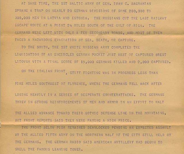 Original WWII teletype news stories - EPHEMERA, PHOTOGRAPHS & MILITARY ...