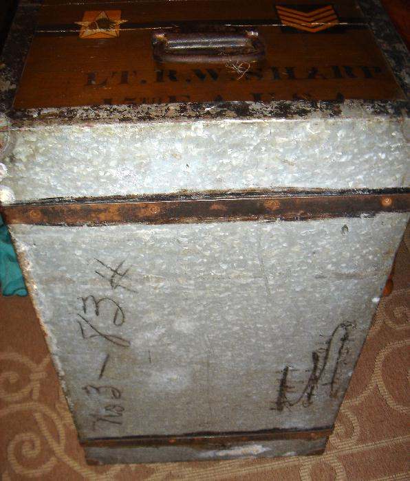 Painted WW1 2nd Div. Trunk - FIELD & PERSONAL GEAR SECTION - U.S ...