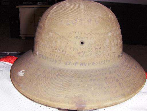 WW2 Harbor Master Ship Pilot Pith Helmet - NAVAL & SEA SERVICE UNIFORMS ...