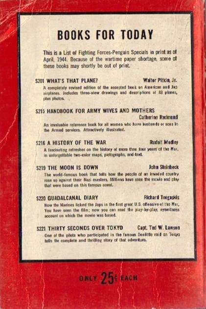 1941-1945 Penguin Books with a military theme - HOMEFRONT & THE WAR ...