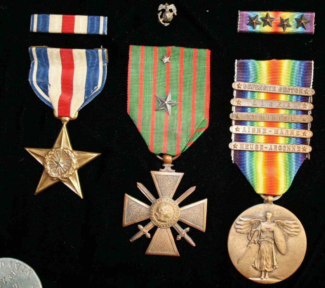 WW1 USMC Silver Star/Doc Group - MEDALS & DECORATIONS - U.S. Militaria ...