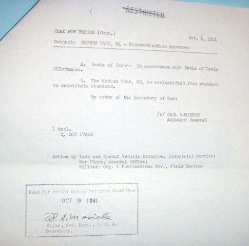 The M4 tank...an historic document from the US archives. - MILITARY ...