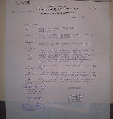 Need information on an interesting USS Brown DD 546 photo album ...