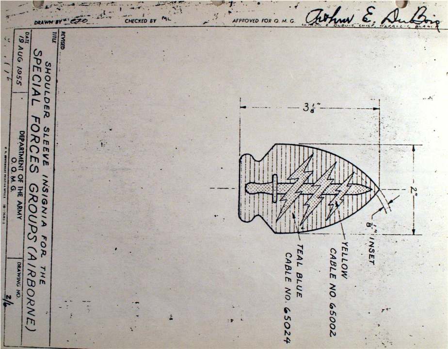 Did Army Special Forces wear the infantry blue cord and disc backing ...