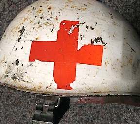 1970's 80's Red Cross Medic Helmet - CHAPLAIN & MEDIC HELMETS - U.S ...