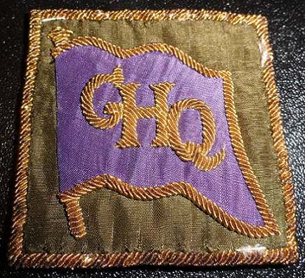 GHQ Bullion Patch - ARMY AND USAAF - U.S. Militaria Forum