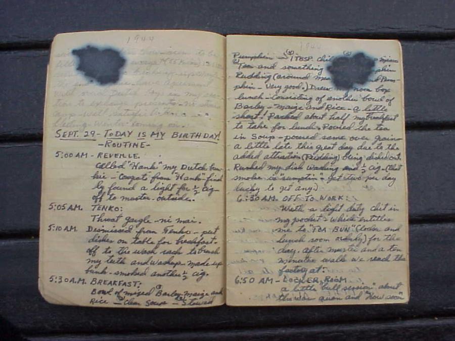 WWII USMC POW DIARY Sgt. 4th MARINES - CORREGIDOR - JAPAN - PRISONERS ...