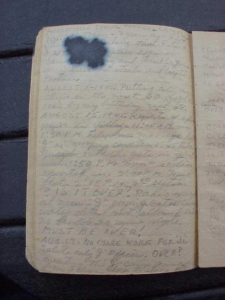 WWII USMC POW DIARY Sgt. 4th MARINES - CORREGIDOR - JAPAN - PRISONERS ...