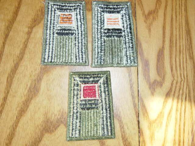 1st Army colored insert patches - ARMY AND USAAF - U.S. Militaria Forum
