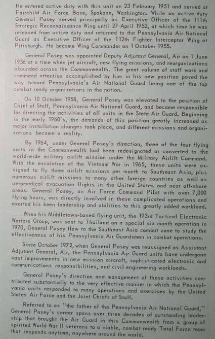 Father Of The Pa. Air Nat. Guard Major General R.B. Posey Almost Lost ...